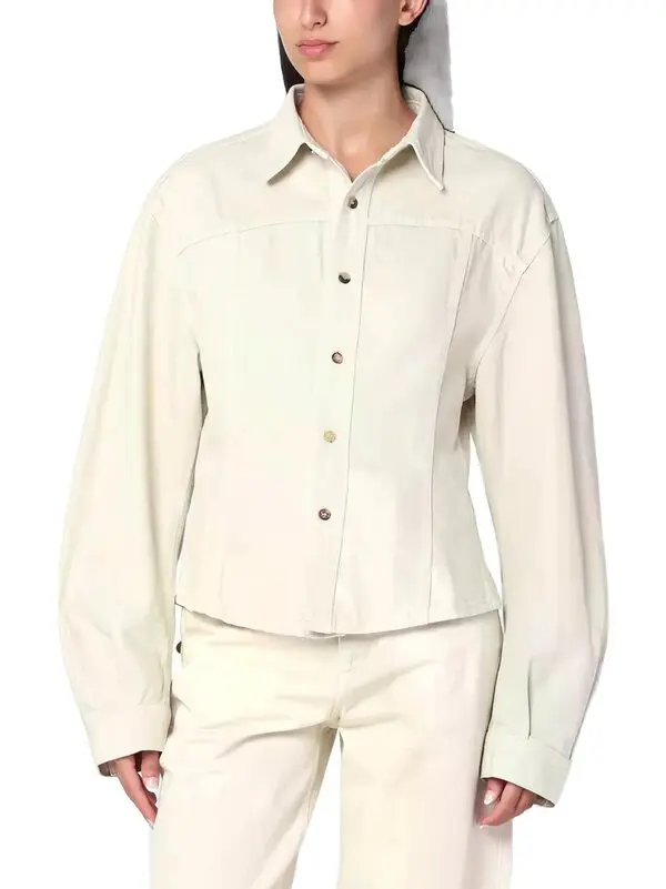 HAIKURE Buttoned Denim Shirt - Neutrals