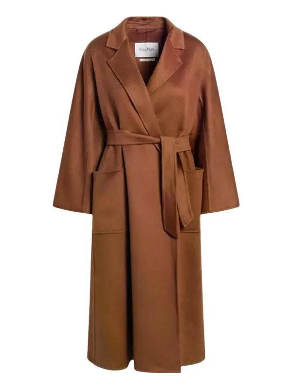 Max Mara Belted Patch-pocket Coat - Brown