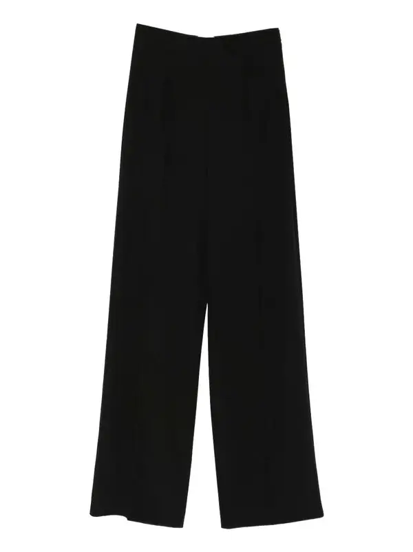 Patrizia Pepe High-waist Straight-leg Trousers - Black