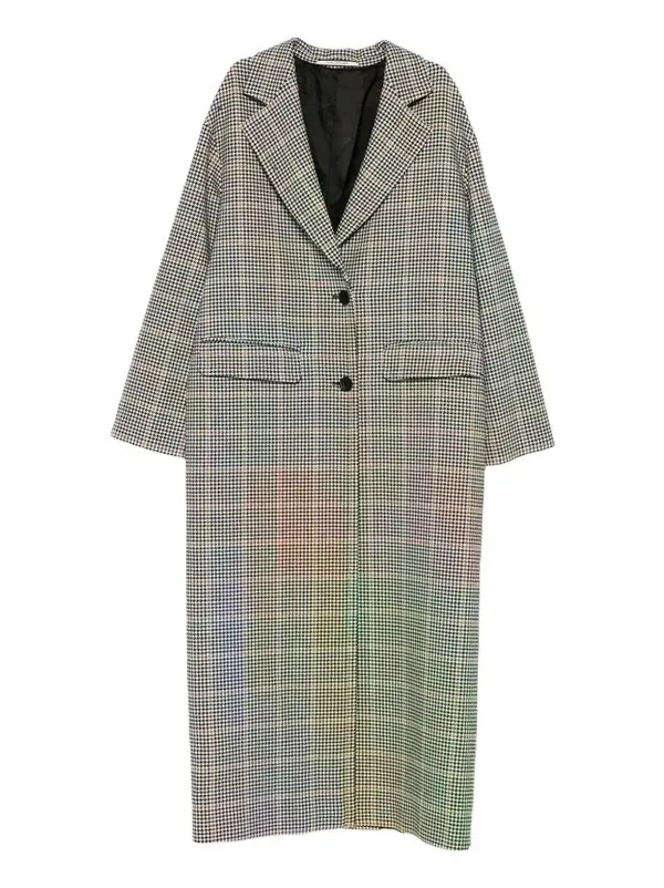 Tagliatore Check-pattern Single-breasted Coat - Grey
