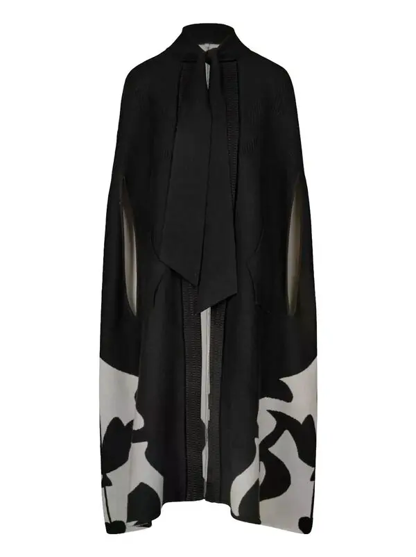 Johanna Ortiz Tie-neck Cape - Black