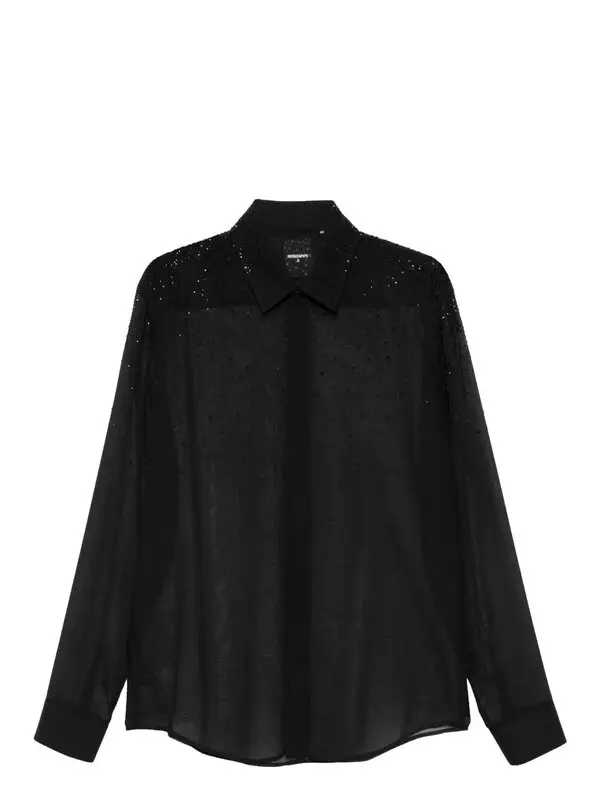 Patrizia Pepe Rhinestone-embellished Shirt - Black