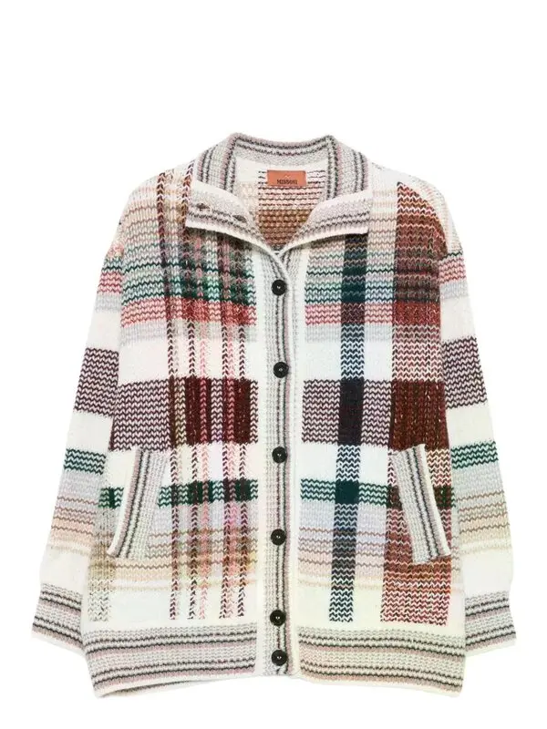 Missoni Plaid-pattern Cardigan - White