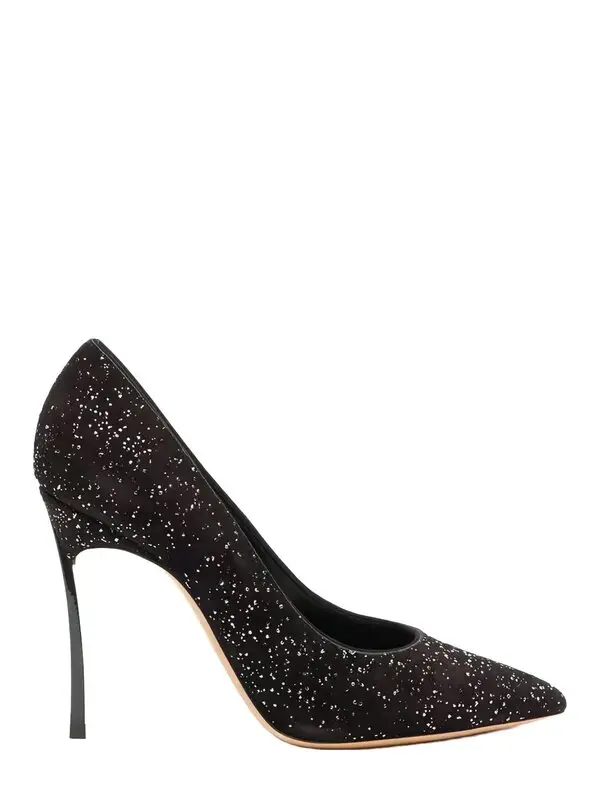 Casadei 100mm Glitter-point Pumps - Black