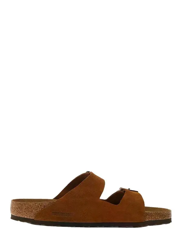 BIRKENSTOCK Arizona Soft Suede Sandals - Brown