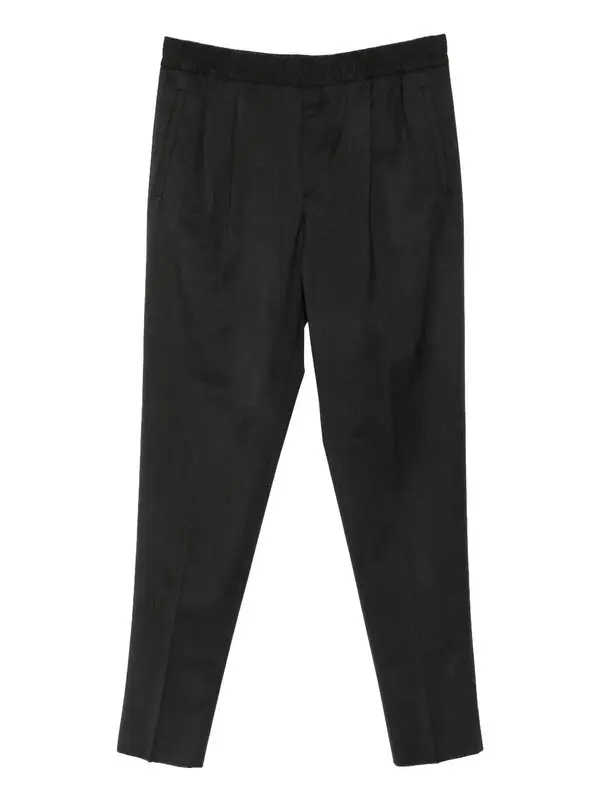 Zegna Elasticated-waist Tapered Trousers - Grey