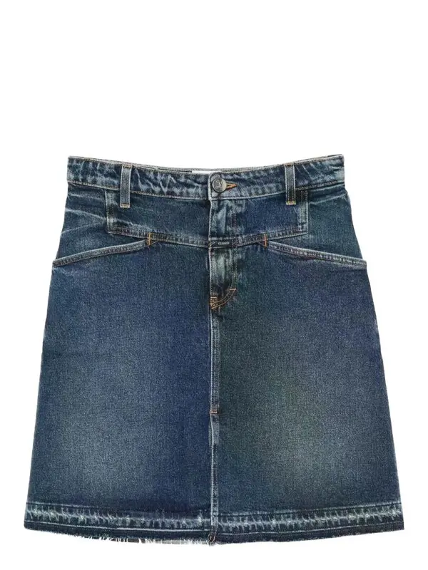 Closed Raw-cut Mini Denim Skirt - Blue