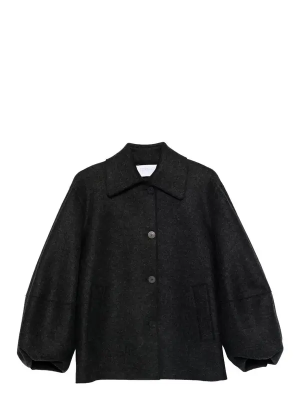 Harris Wharf London Button-fastening Coat - Black