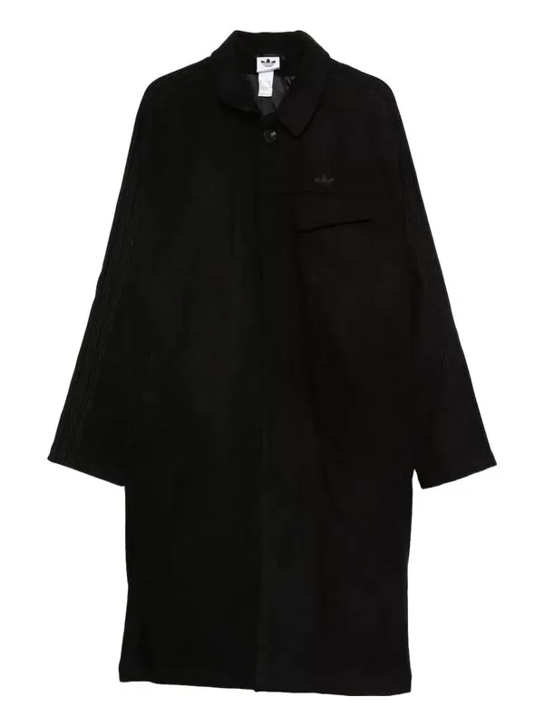 Adidas 3-stripes Logo Coat - Black