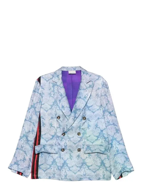 PIERRE-LOUIS MASCIA Paisley-print Jacket - Blue