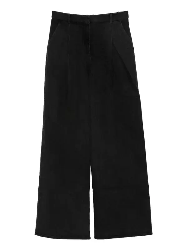 THE GARMENT Pleat-detail Trousers - Black