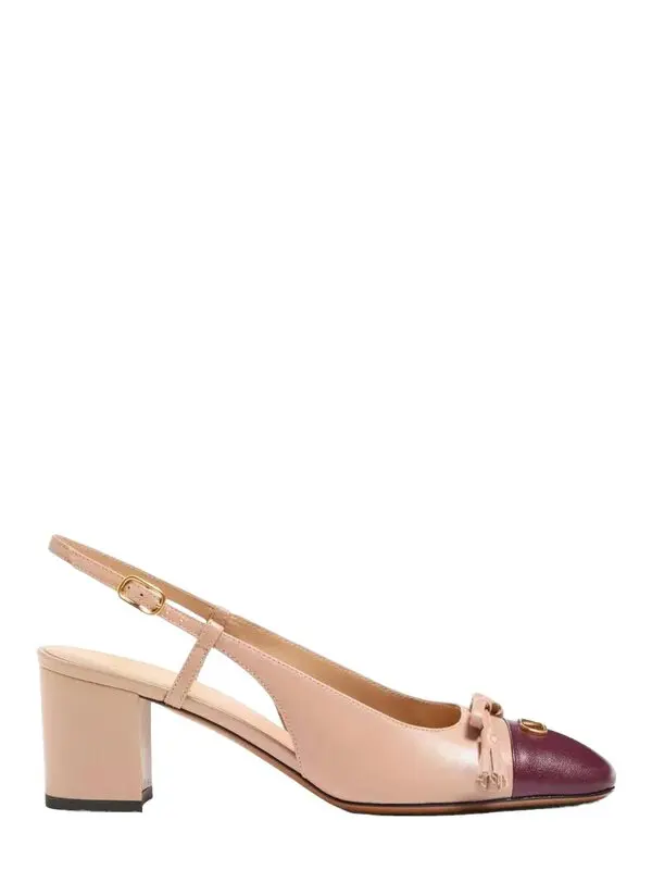 Valentino Garavani Valet Du Roi Kidskin Slingback Pumps - Neutrals