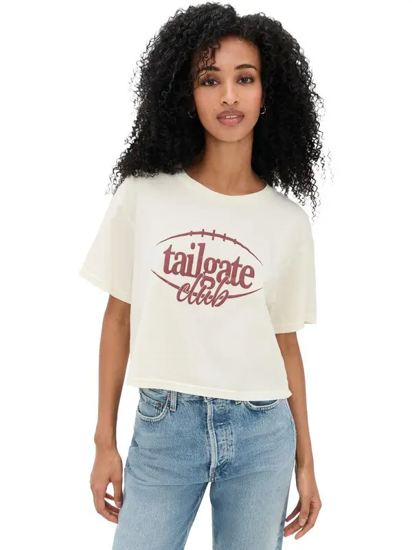 STATE & LAKE Graphic T-shirt - Ivory/chocolate