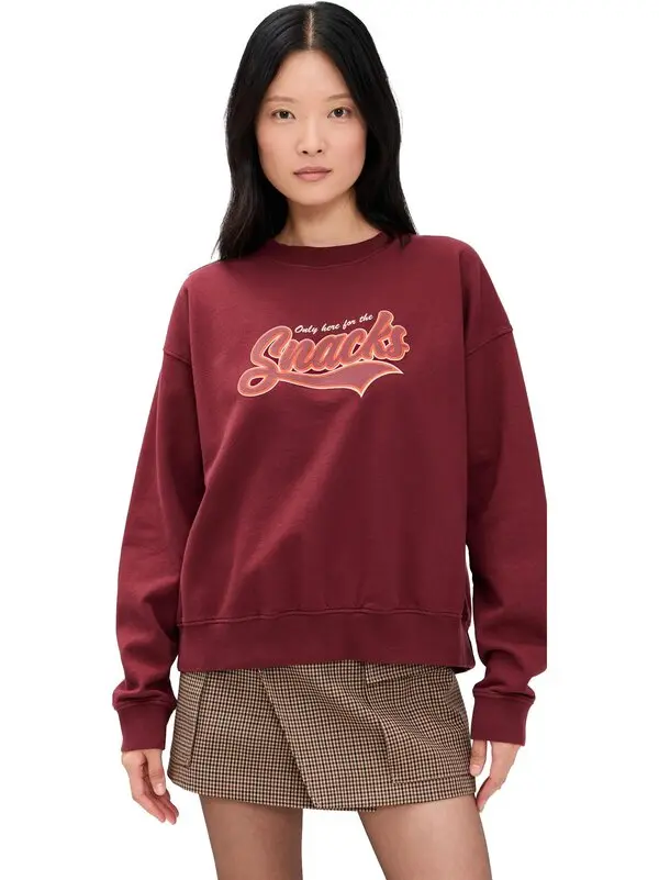 STATE & LAKE Graphic Fleece Sweatshirt - Burgundy