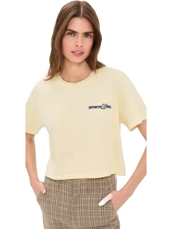 STATE & LAKE Sports & Rec T-shirt - Butter Yellow