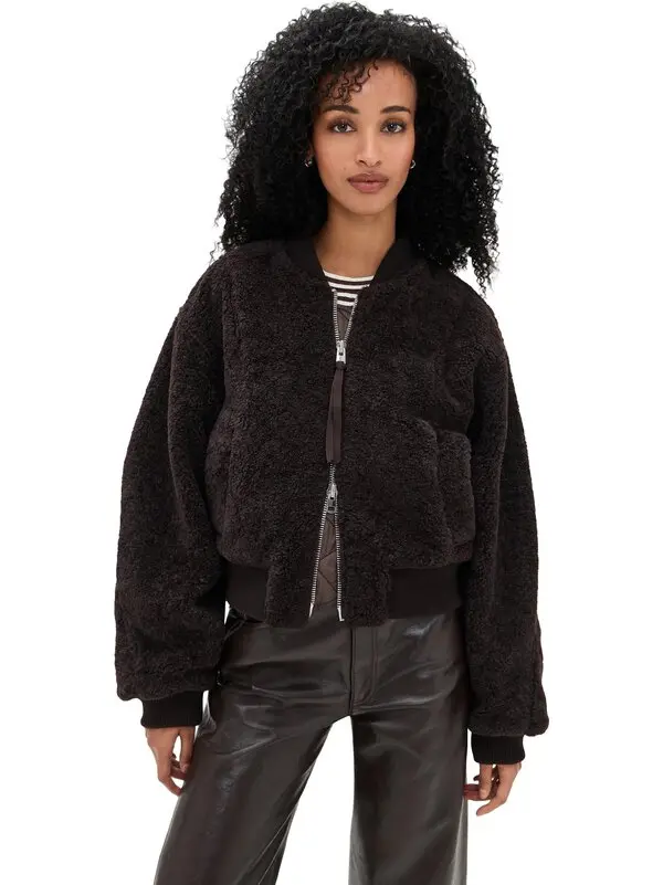 AGOLDE Iona Skye Sherpa Jacket - Chocolate