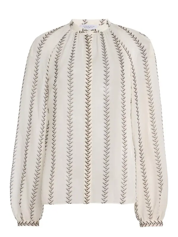 Gabriela Hearst Gian Silk Top - Stripe