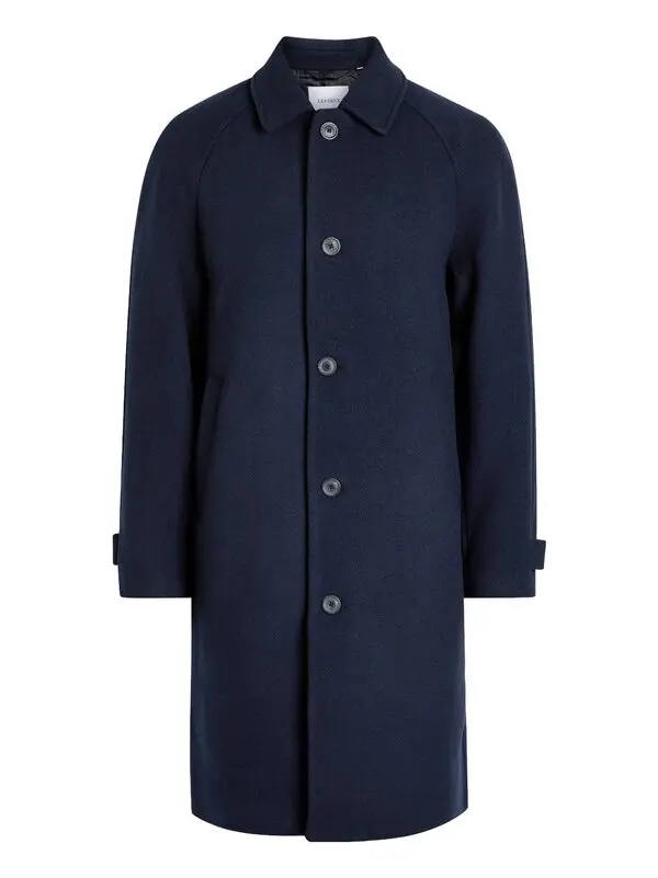 LES DEUX Michael Wool-blend Coat - Navy
