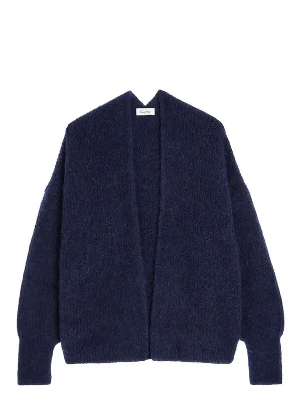 American Vintage Brushed Knit Cardigan - Navy