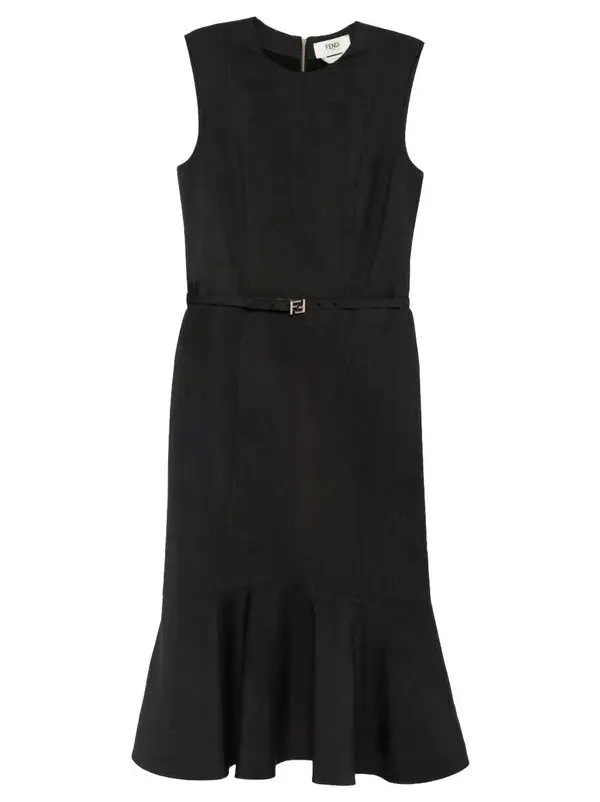 Fendi Wool-blend Dress - Black