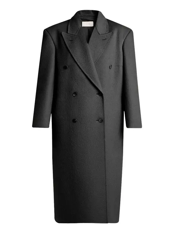 THE ROW Hariet Double-breasted Long Coat - Dark Charcoal