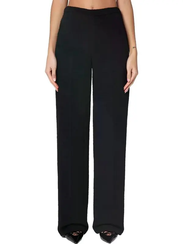 Loulou De Saison Textured Trousers With Side-pockets - Black