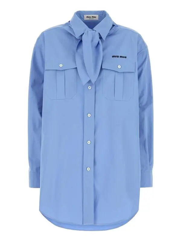 Miu Miu Poplin Shirt - Blue