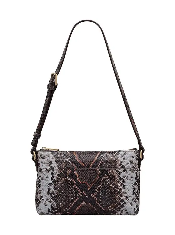 RADLEY Pockets Faux Snake Mini Ziptop Shoulder Bag - Carmine