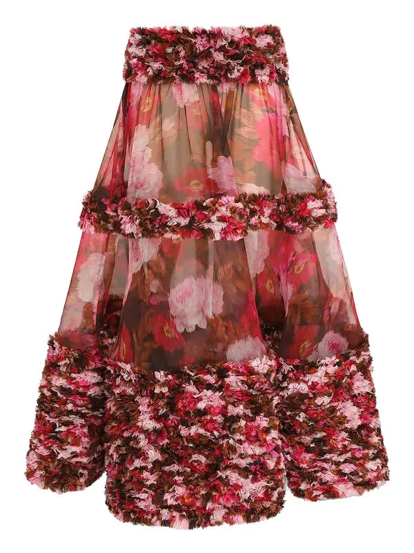 Zimmermann Luna Silk Maxi Skirt - Floral