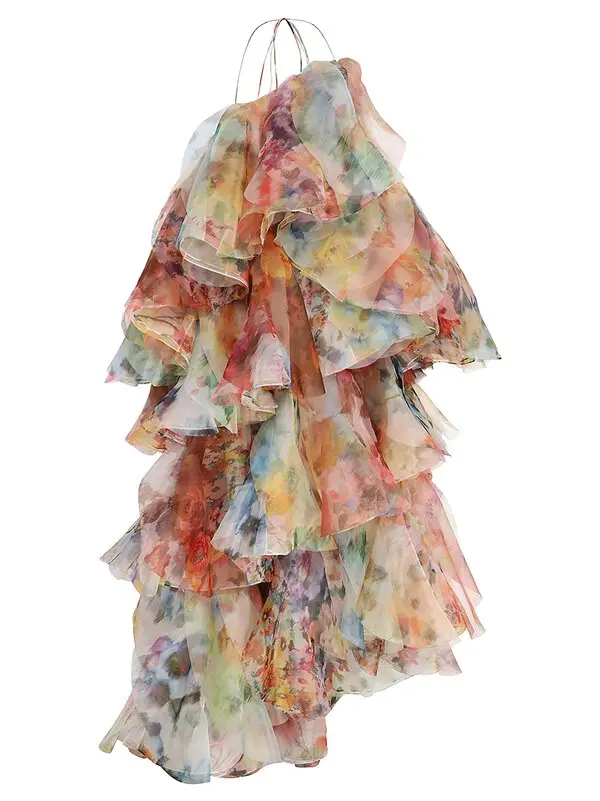 Zimmermann Luna Ruffled Midi Dress - Floral