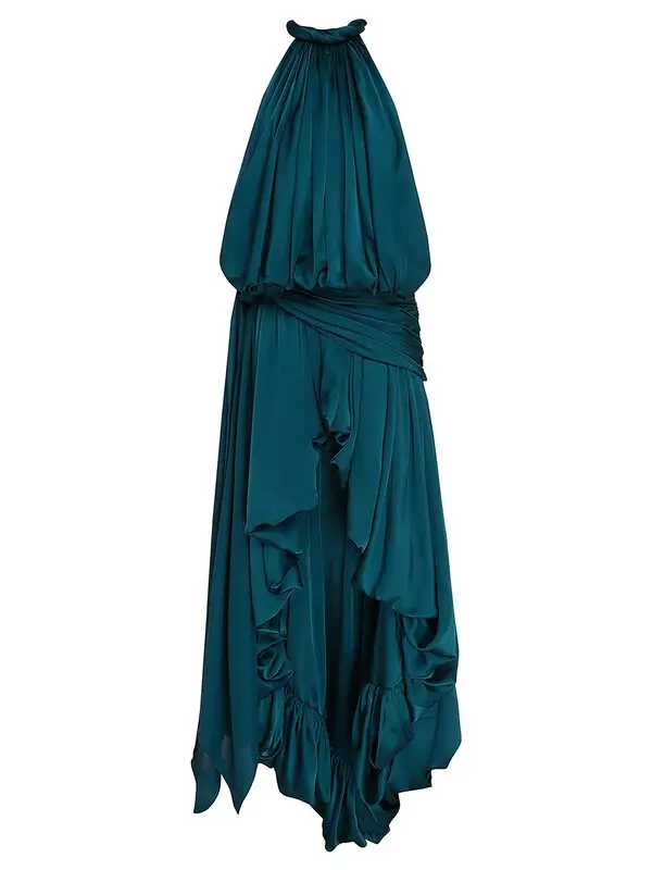 Zimmermann Alchemy Halter Maxi Dress - Blue