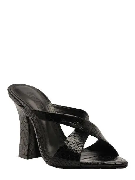 Schutz Glenda Criss-cross Sandals - Black