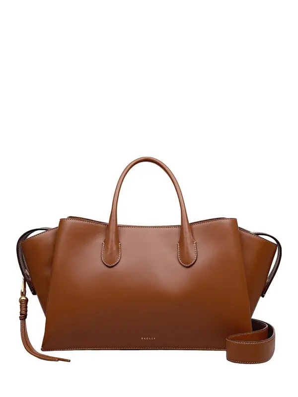 RADLEY The Romilly Large Ziptop Satchel Bag - Cognac