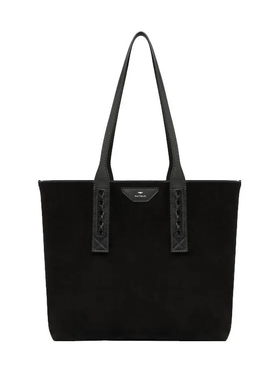 AVITEUR Easy Suede Tote Bag - Black