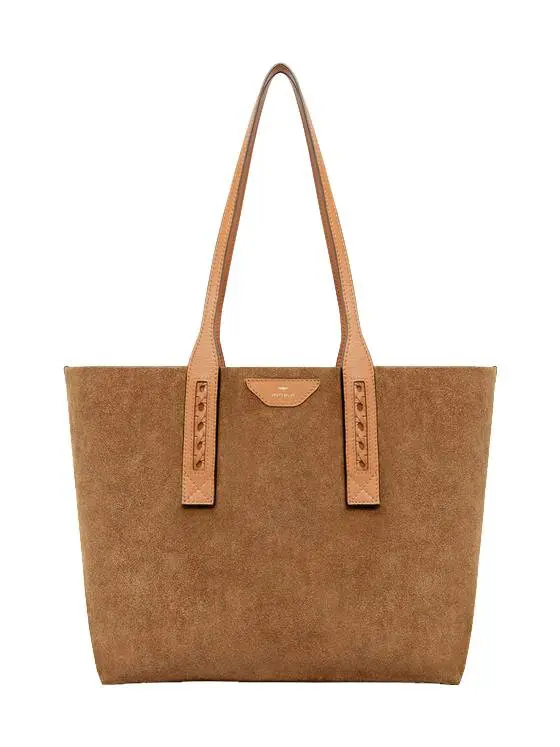 AVITEUR Easy Suede Tote Bag - Walnut