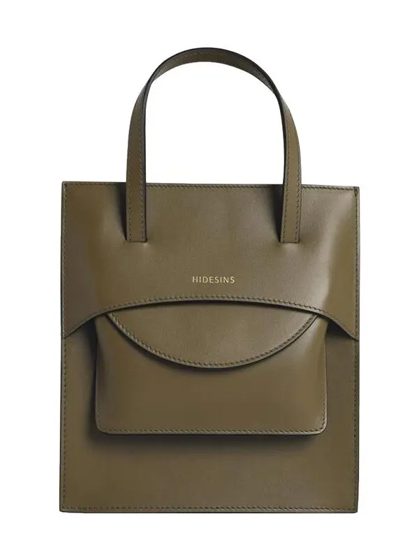 HIDESINS Flap J Premiere Muchio-coloured Leather Bag - Green