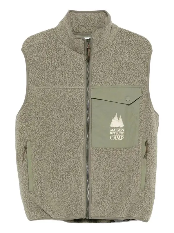 Maison Kitsuné Fleece Vest - Green