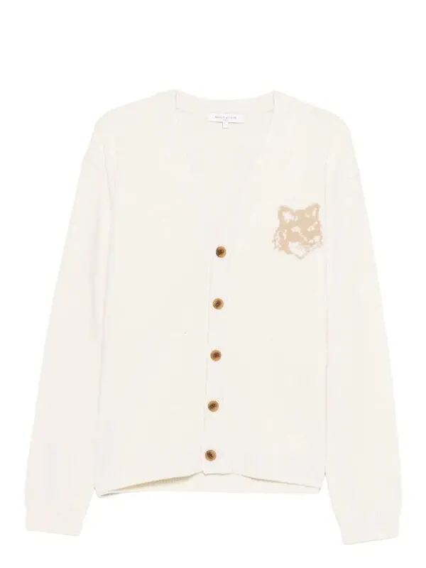 Maison Kitsuné Sweater With Fox Head Motif - Beige