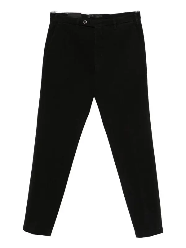 MICHAEL COAL Trousers In Modal And Cotton Blend - Black