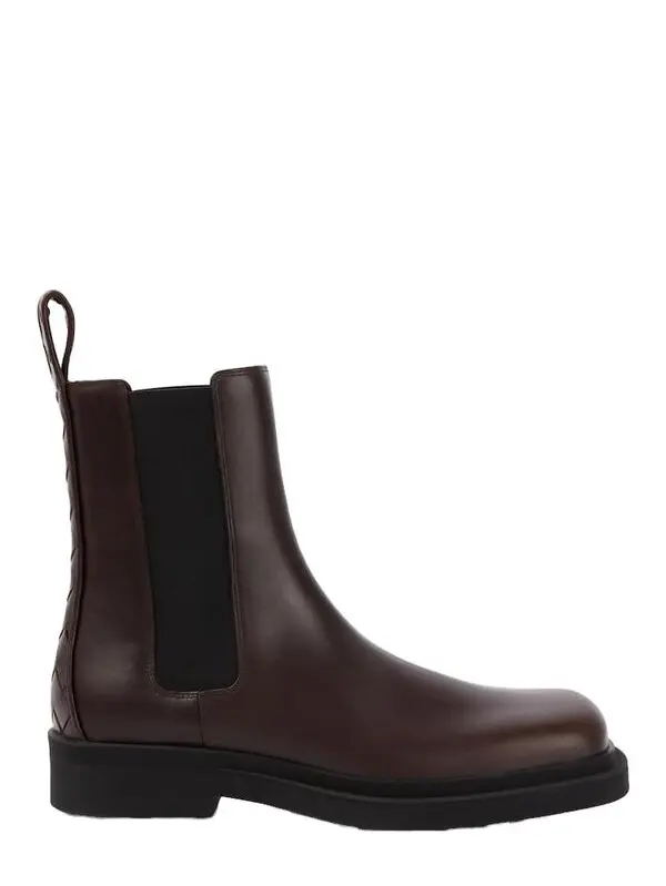 Bottega Veneta Ben Leather Chelsea Boots - Brown