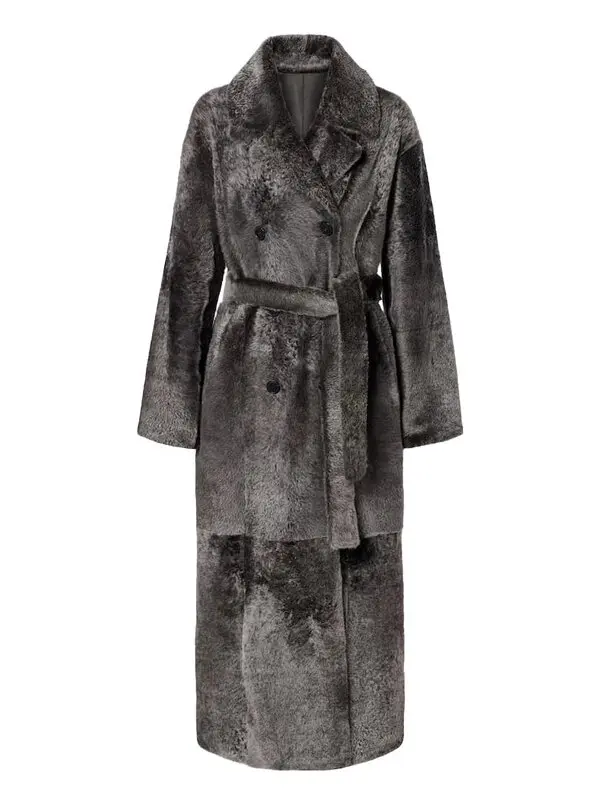 YVES SALOMON Shearling Coat - Grey