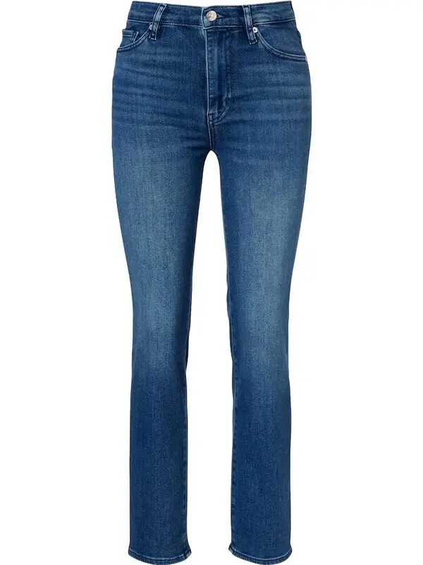 FRAME Le Sleek Cropped High-rise Straight Jeans - Blue