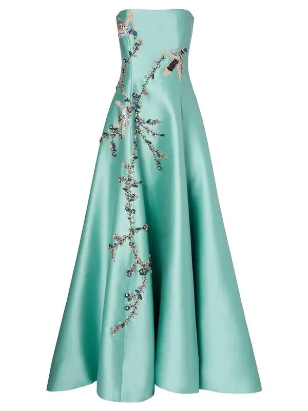 Costarellos Mavia Embellished Gown - Blue