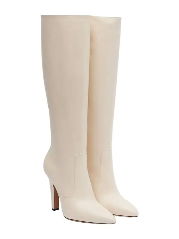 Paris Texas Elsa 100 Leather Knee-high Boots - White