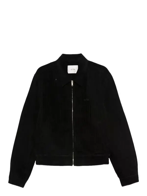 ARTE ANTWERP Zip-up Corduroy Jacket - Black