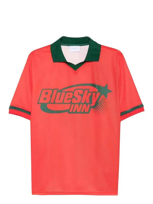 BLUE SKY INN Logo-print Soccer T-shirt - Red