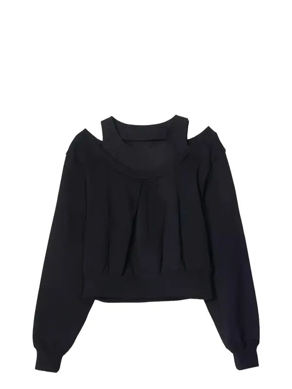3.1 Phillip Lim Cut-out Long-sleeve Sweatshirt - Black