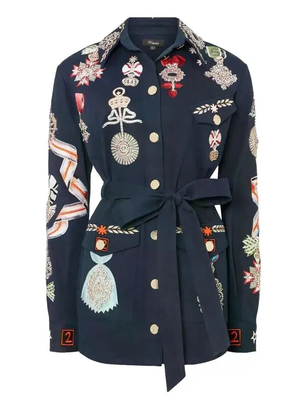 TEMPERLEY LONDON Belted Shirt Jacket - Blue