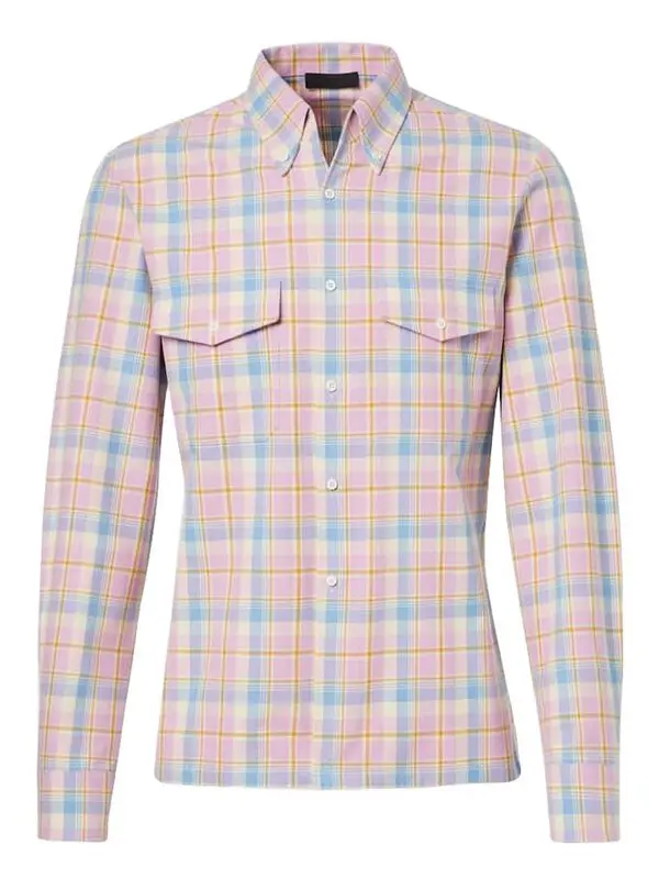 Prada Checked Cotton Shirt - Pink
