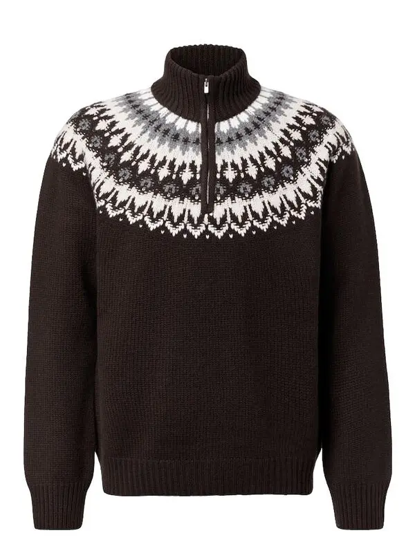 Arch4 Mr Saint Gervais Fair Isle Cashmere Sweater - Brown